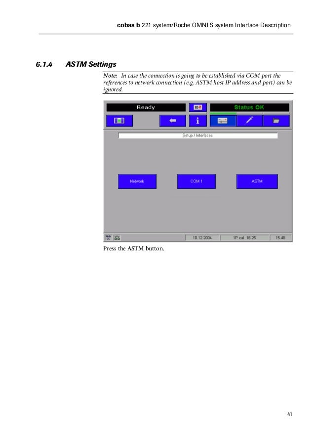 Cobas b 221 system astm rev 5