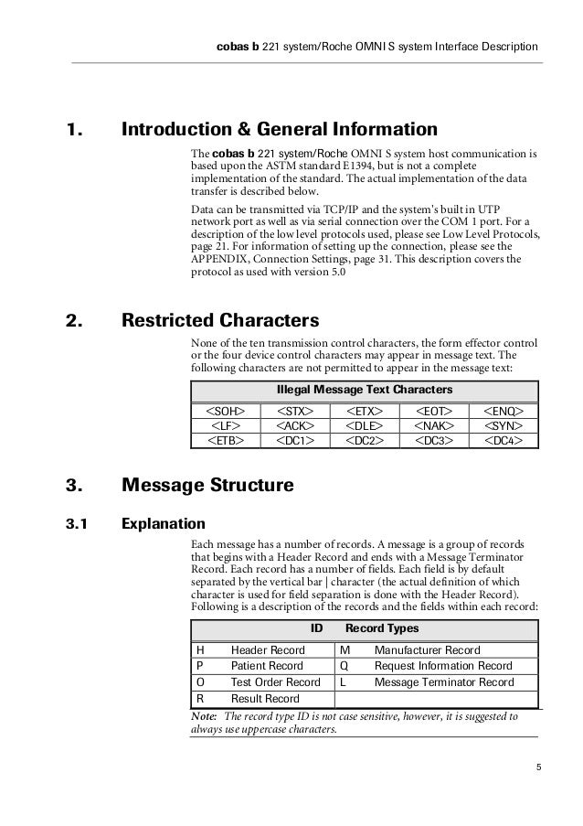 Cobas b 221 system astm rev 5