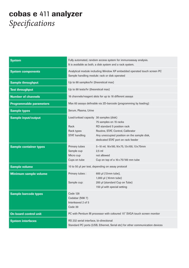 Cobas e 411_en | PDF