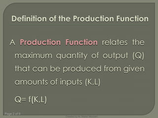 Cobb douglas production function | PPT