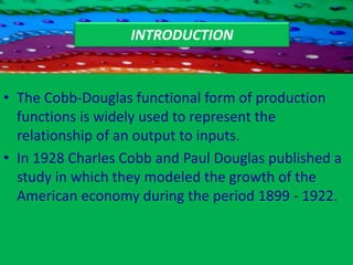 cobb douglas production function | PPTX