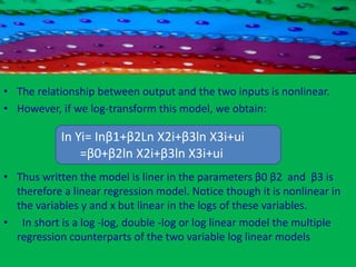 cobb douglas production function | PPTX