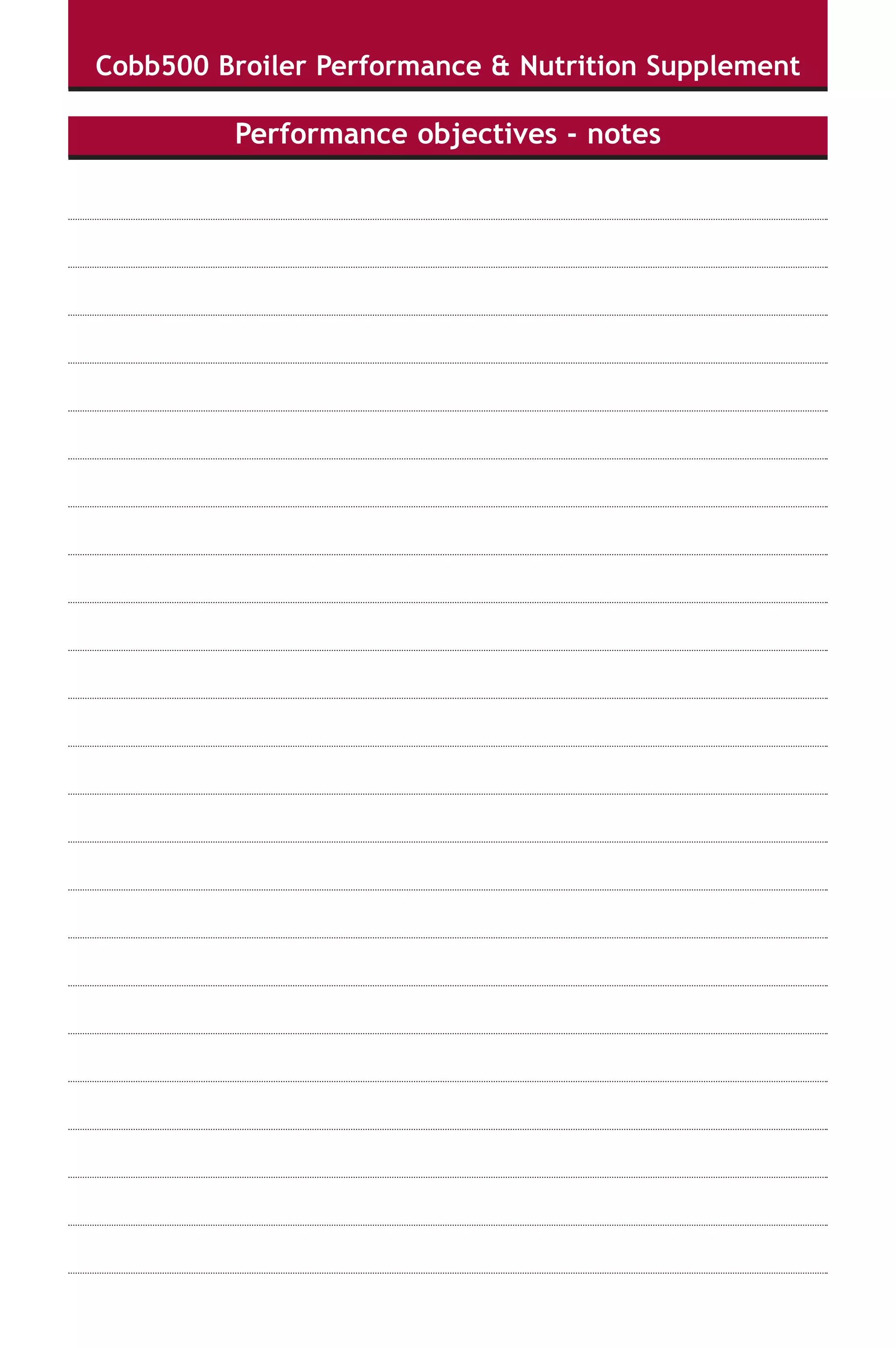 Cobb500 broiler performance_and_nutrition_supplement | PDF