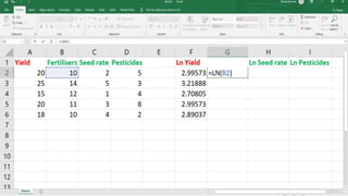 Cobb Douglas production function in excel | PPTX