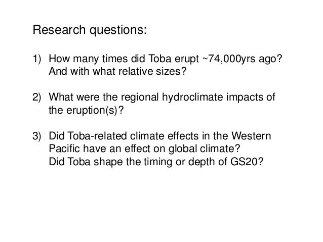 The Toba super-eruption: micro-scale traces of a global-scale climate ...