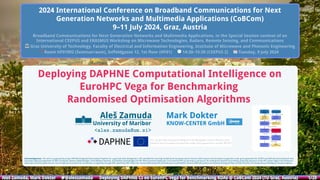 Deploying DAPHNE Computational Intelligence on EuroHPC Vega for Benchmarking Randomised ...