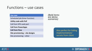 COB - Azure Functions for Office 365 developers | PPT