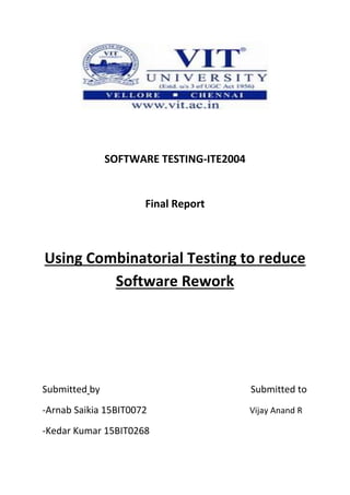 Combinatorial testing | PDF | Computer Software and Applications ...