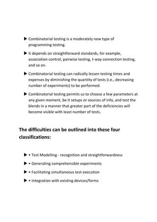 Combinatorial testing | PDF | Computer Software and Applications ...