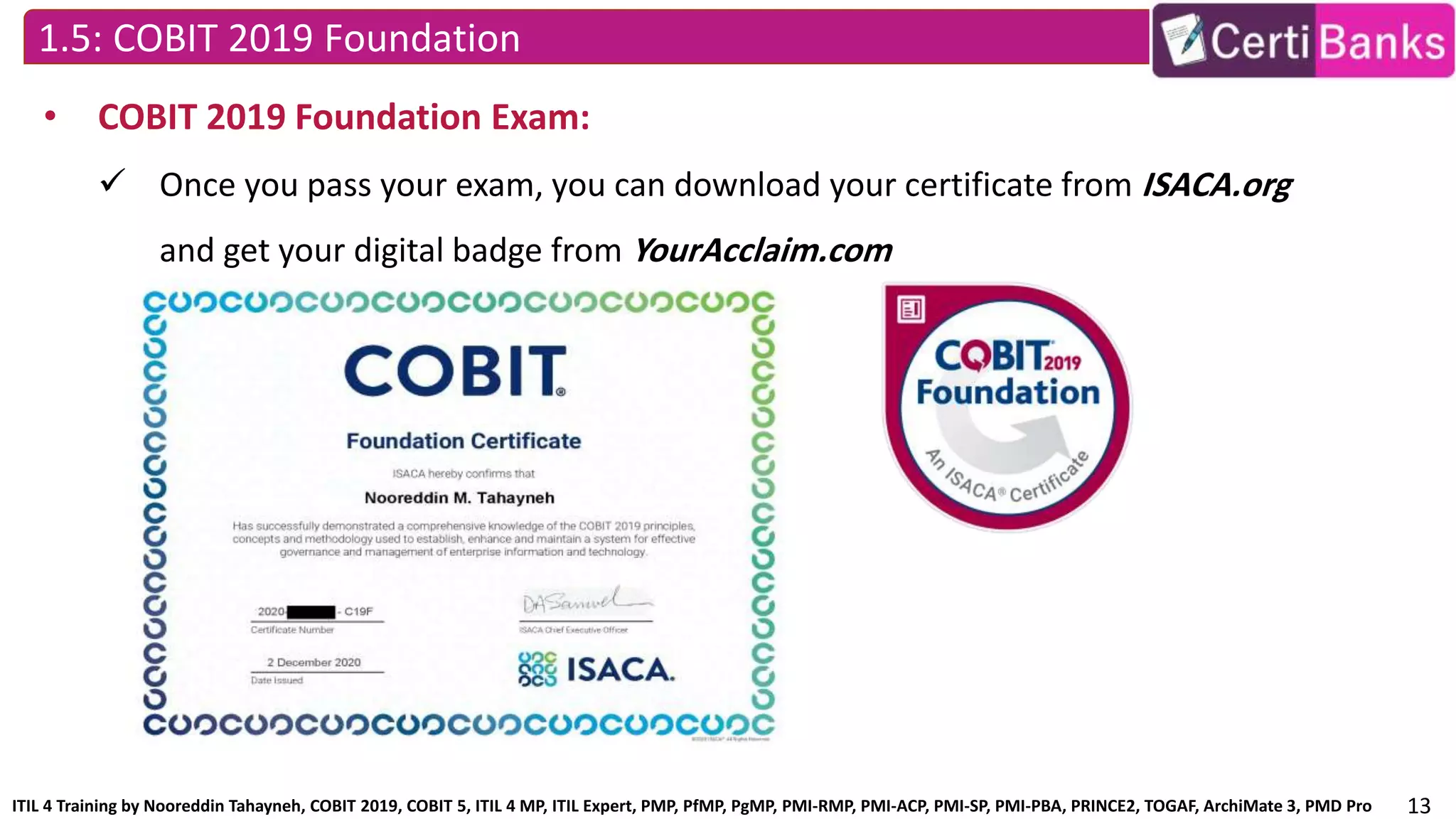 Cobit 2019 foundation study material | PDF