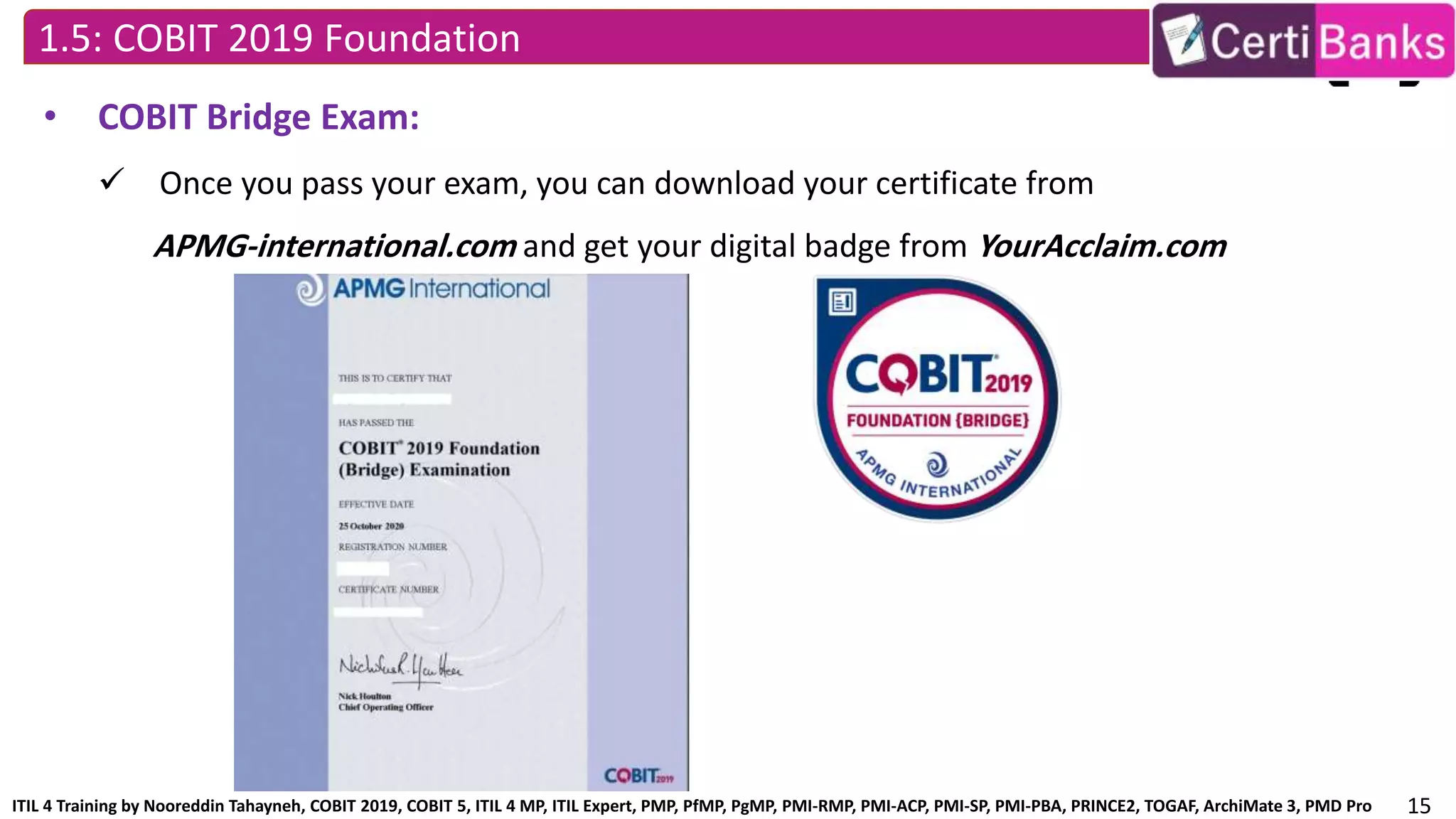 Cobit 2019 foundation study material | PDF