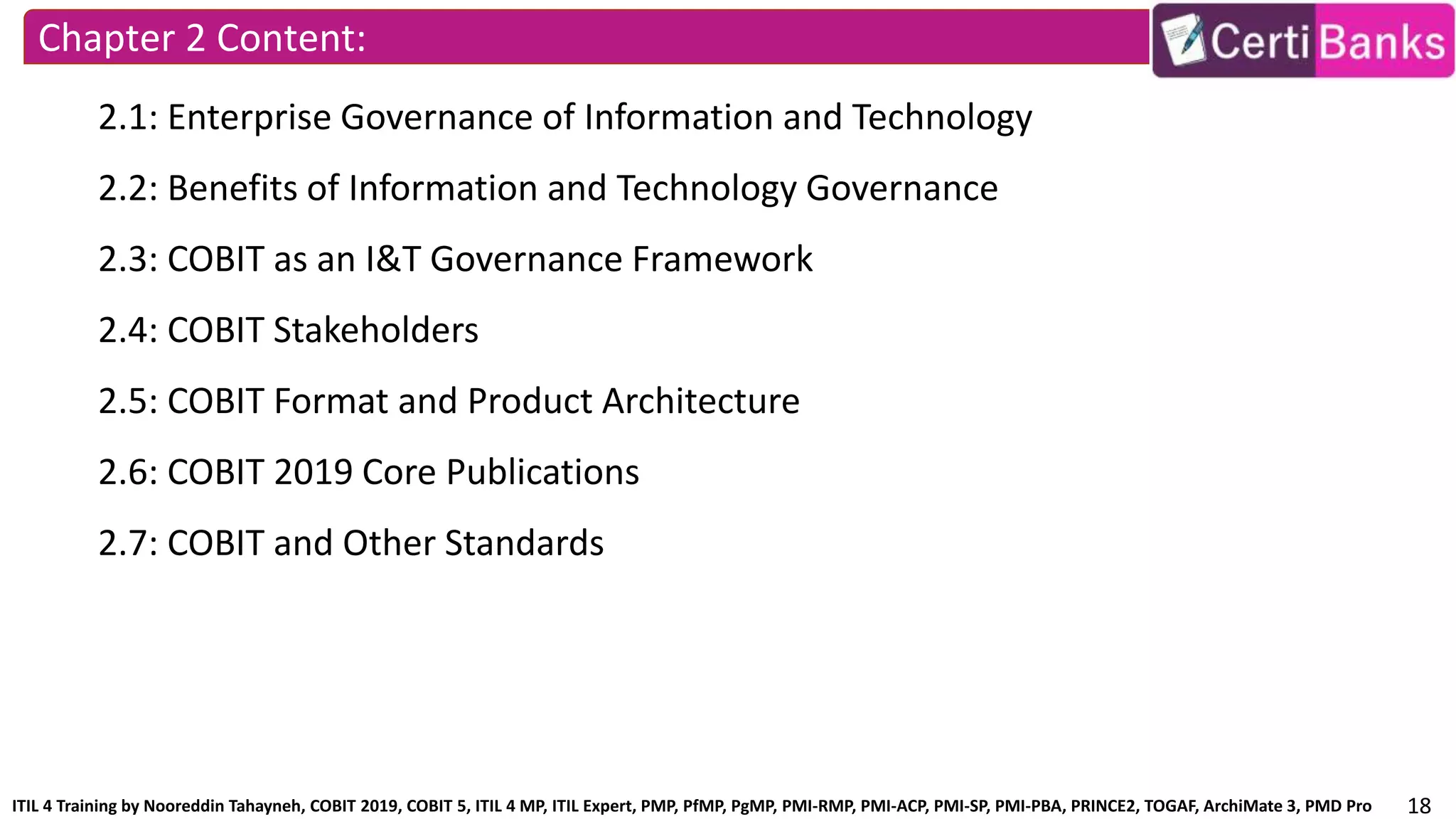 Cobit 2019 foundation study material | PDF