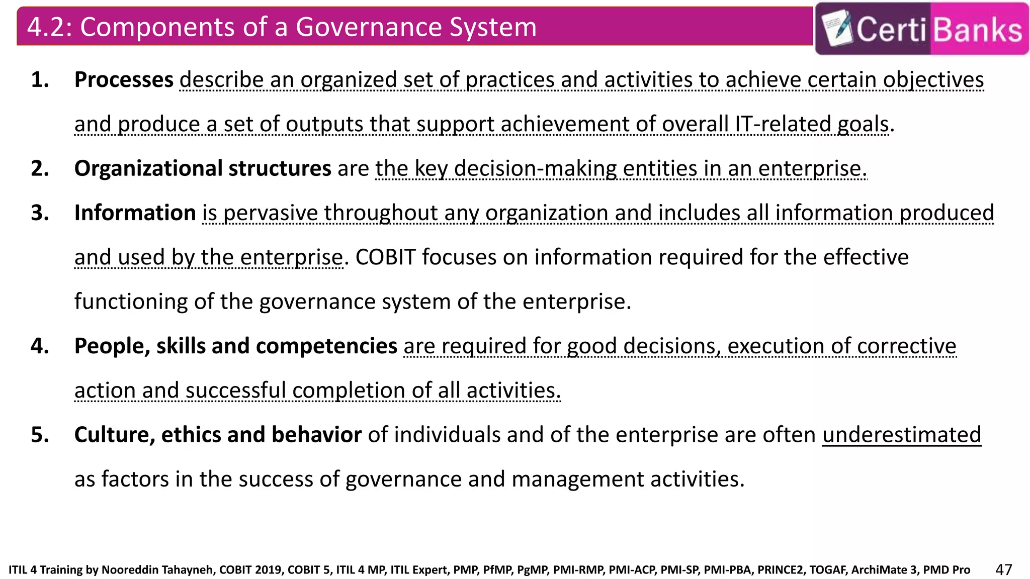 Cobit 2019 foundation study material | PDF