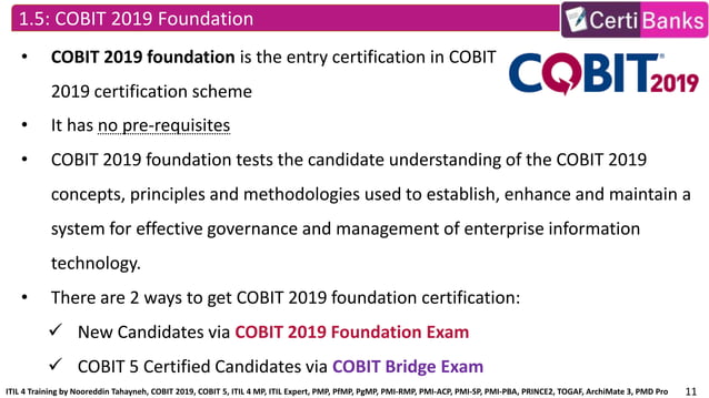 Cobit 2019 foundation study material | PDF