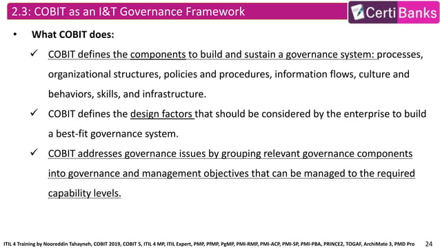 Cobit 2019 foundation study material | PDF