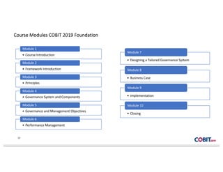 Introduction to COBIT 2019 Certification and Training | PDF
