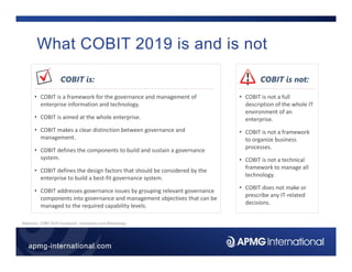COBIT 2019 webinar Use Cases: Tailoring Governance of Your Enterprise ...
