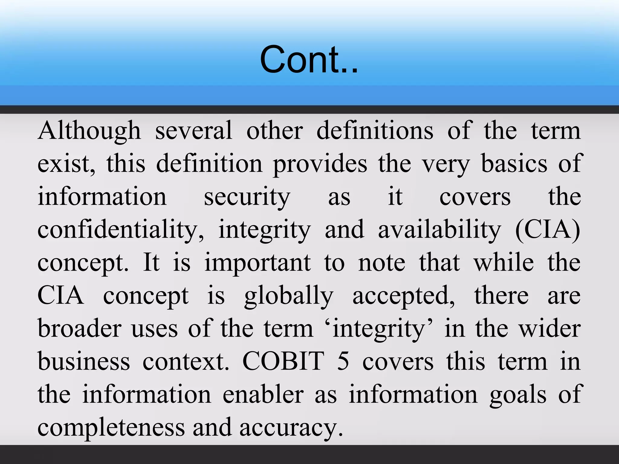 Cobit 5 (Control and Audit Information System) | PPT | Business ...