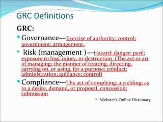 Cobit5 and-grc | PPT