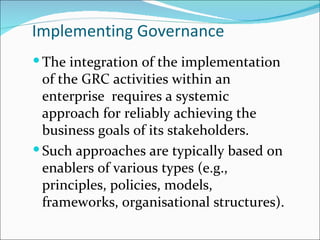 Cobit5 and-grc | PPT