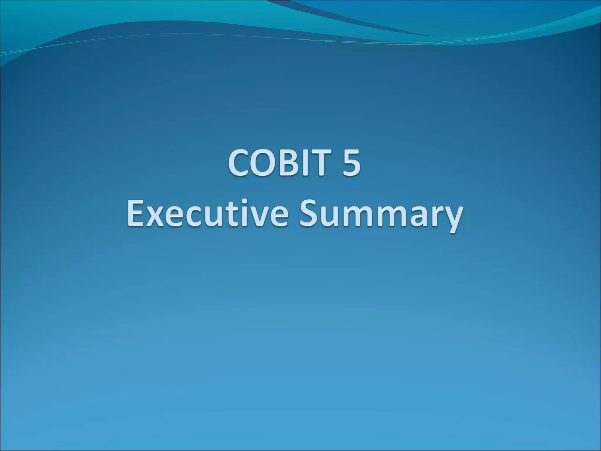 Cobit5 introduction | PPT