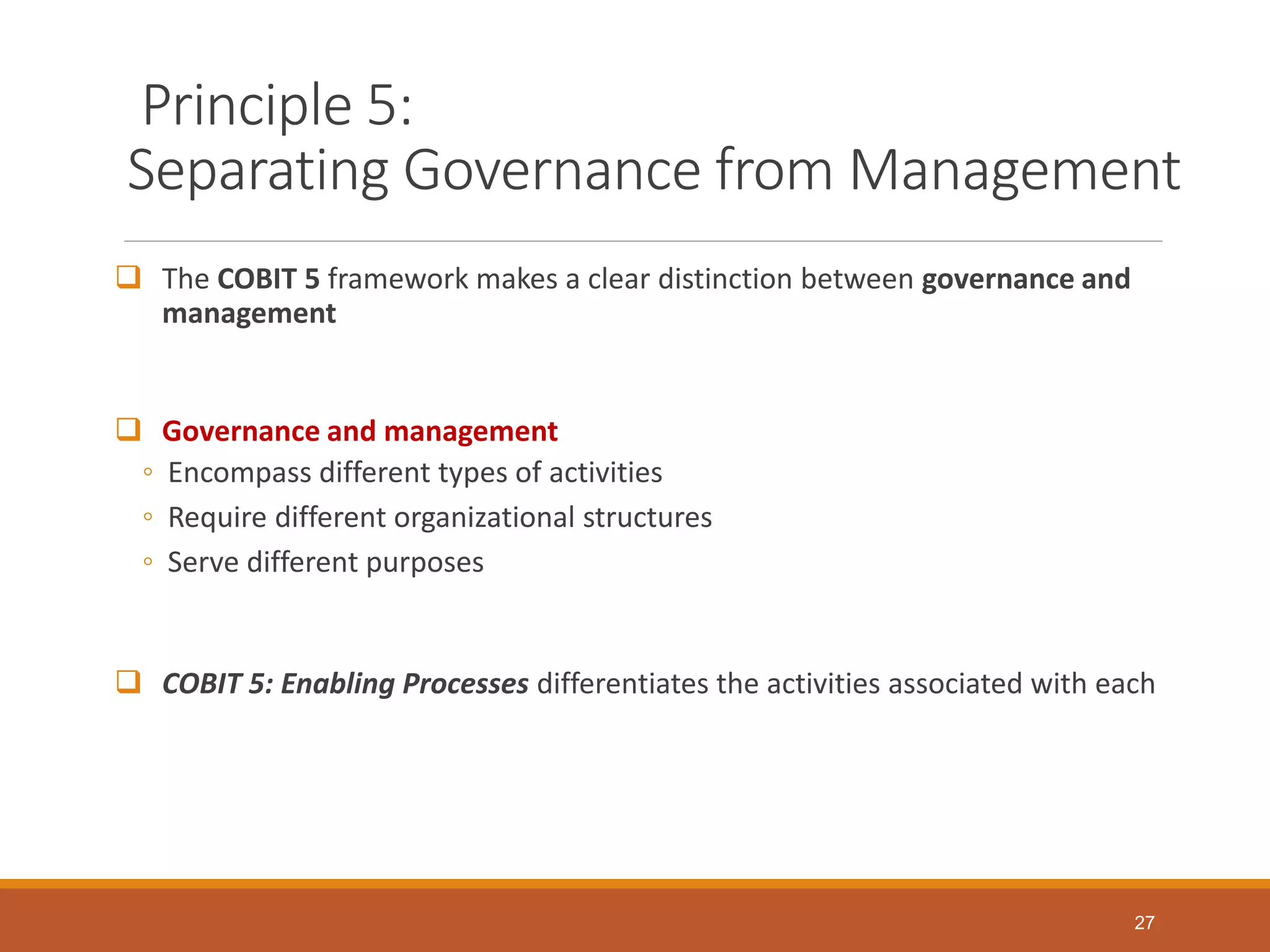 Cobit 5 It Governance Model An Introduction Pptx Business Business And Finance