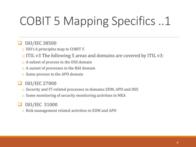 COBIT 5 IT Governance Model: an Introduction | PPTX | Business ...