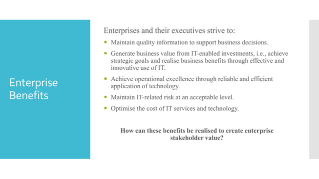 COBIT5 Introduction | PPT