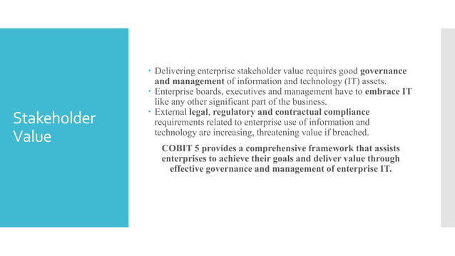 COBIT5 Introduction | PPT