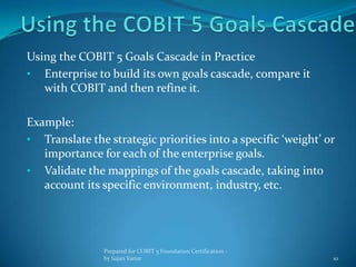 Cobit 5 principle 1 | PPTX