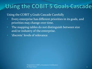Cobit 5 principle 1 | PPTX