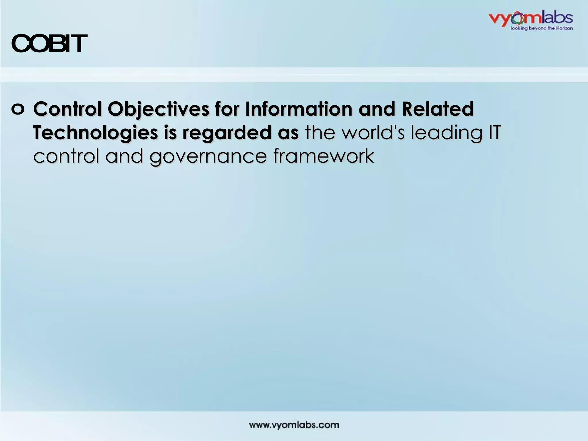 Cobit Foundation Training | PPT
