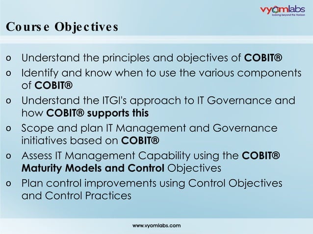 Cobit Foundation Training Ppt
