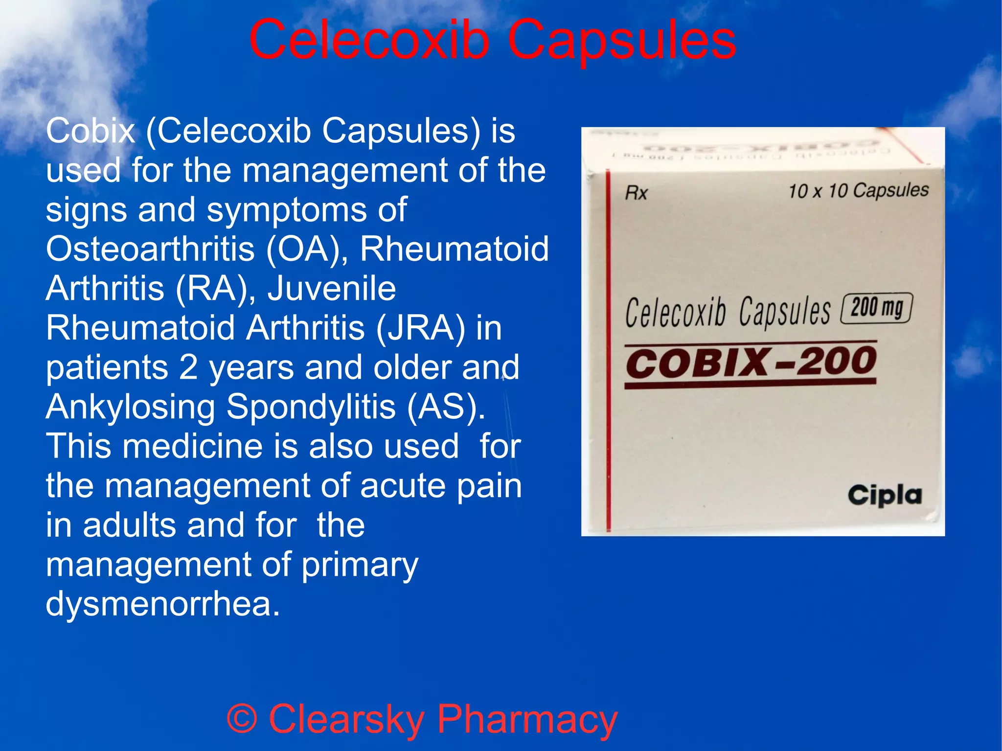 Cobix (Celecoxib Capsules) | ODP