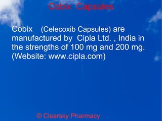 Cobix (Celecoxib Capsules) | ODP