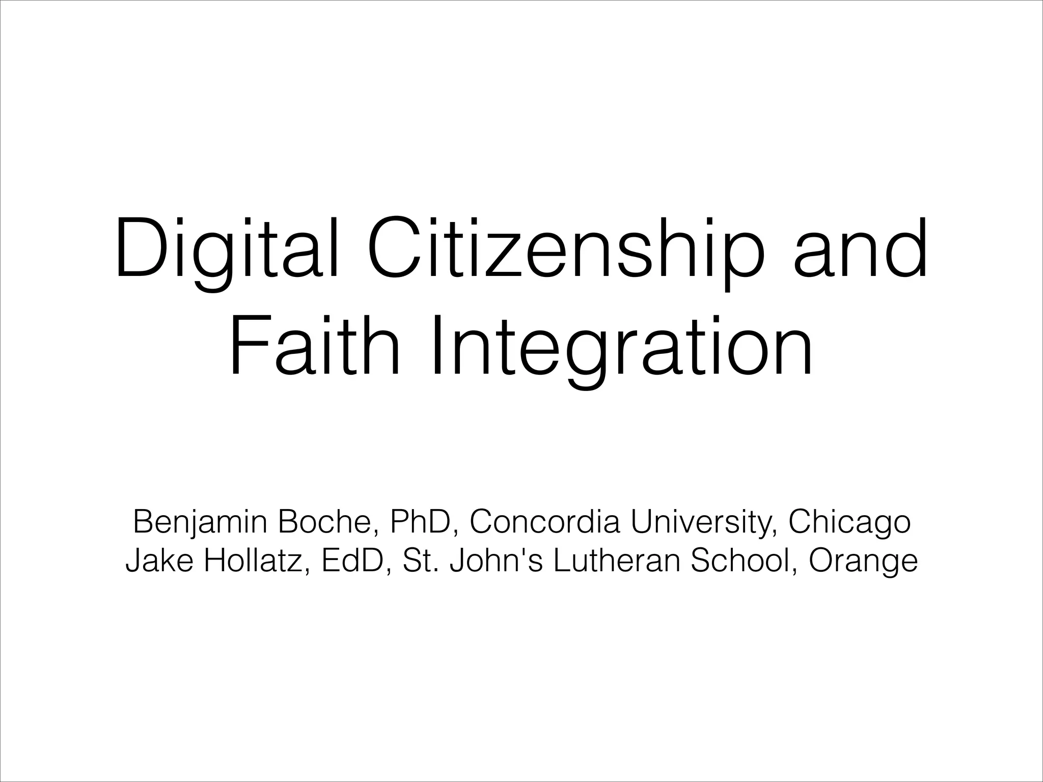 Integrating Faith and Digital Literacy - Boche-Hollatz | PDF