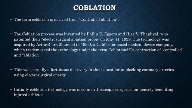 Coblation in ent | PPTX