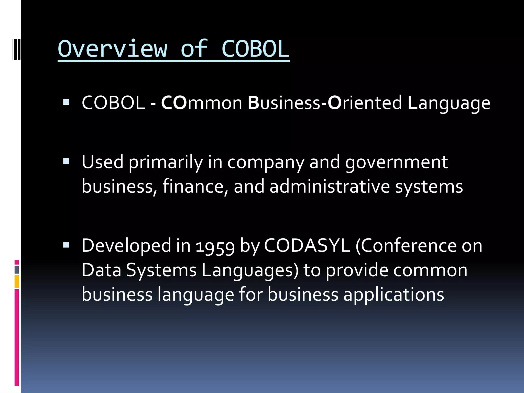 COBOL | PPTX