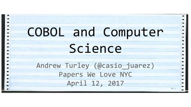 COBOL and Computer Science | PPTX