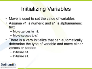 Cobol basics 19-6-2010 | PPT | Programming Languages | Computing