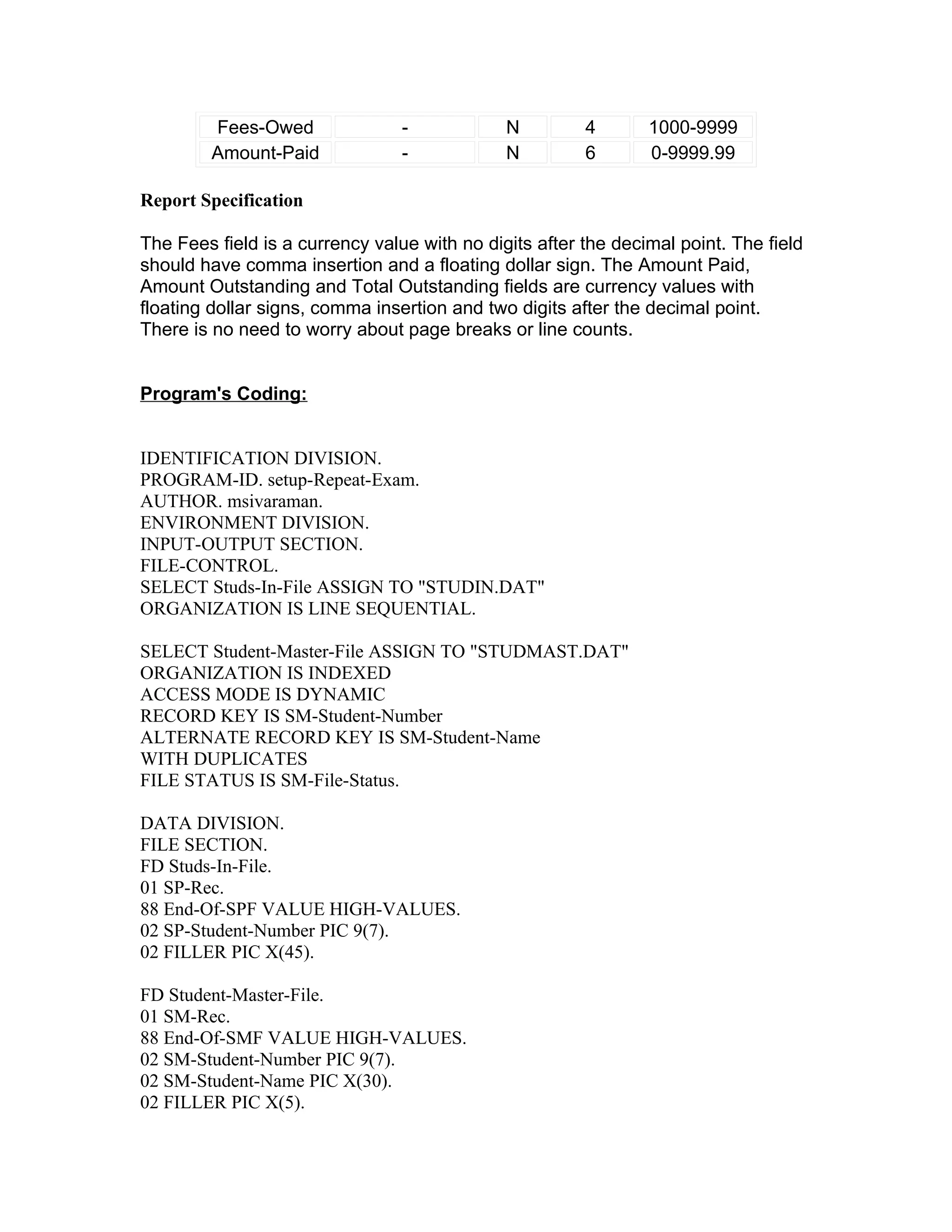 Cobol case study | DOC