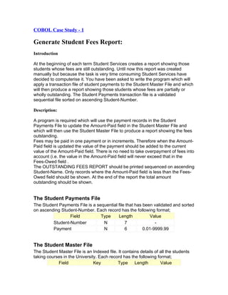Cobol case study | DOC