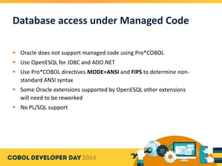 COBOL deployment to .NET or JVM | PPT