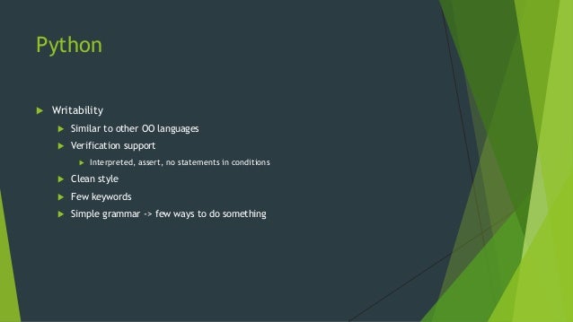 Cobol, lisp, and python