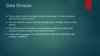 Cobol programming language | PPTX