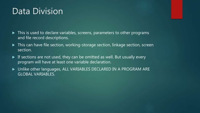 Cobol Programming Language Pptx Programming Languages Computing 4569