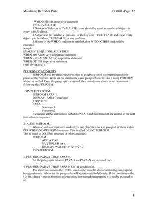 COBOL FOR FRESHER | DOC