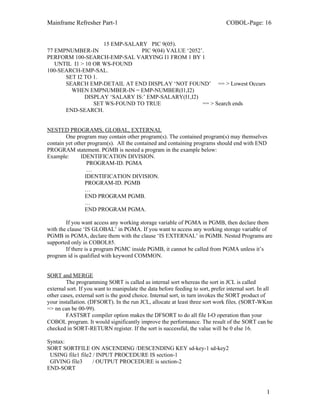 COBOL FOR FRESHER | DOC