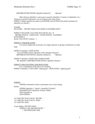 COBOL FOR FRESHER | DOC