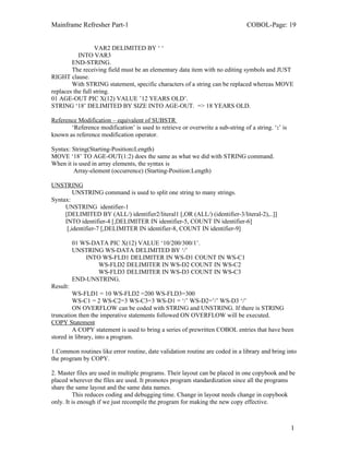 COBOL FOR FRESHER | DOC